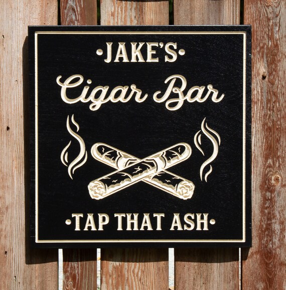 Custom Cigar Bar Sign Bar Signs Cigars Personalized Signs - Etsy