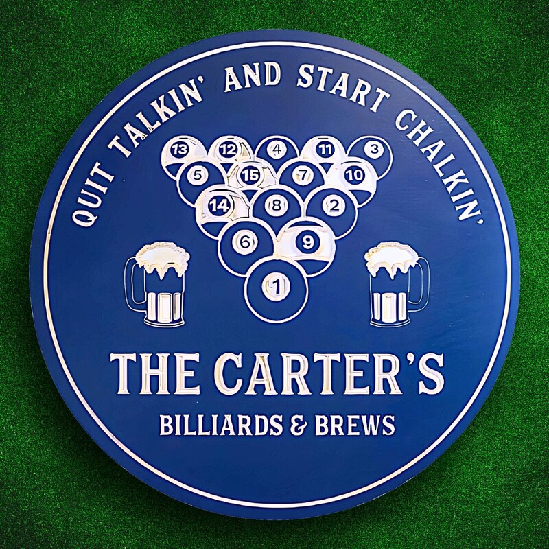 Billiard Sign - Etsy