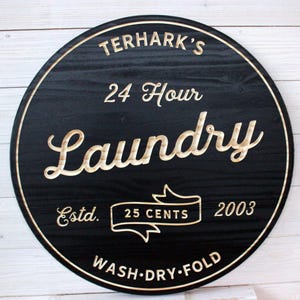 Personalized Laundry Room Sign: Custom Farmhouse Decor - Etsy