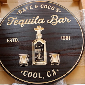 Personalized Tequila Bar Sign: Custom Man Cave Decor - Etsy