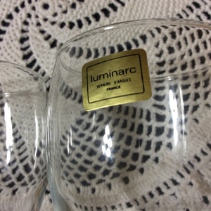 Vintage Luminarc Crystal Stem Wine Glasses Made in France Set of 2 - Etsy