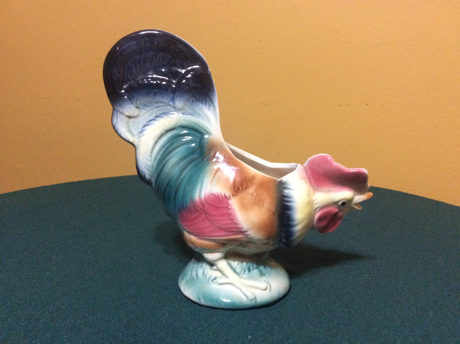 Vintage Hand Painted Ceramic Turkey Holiday Centerpiece - Etsy