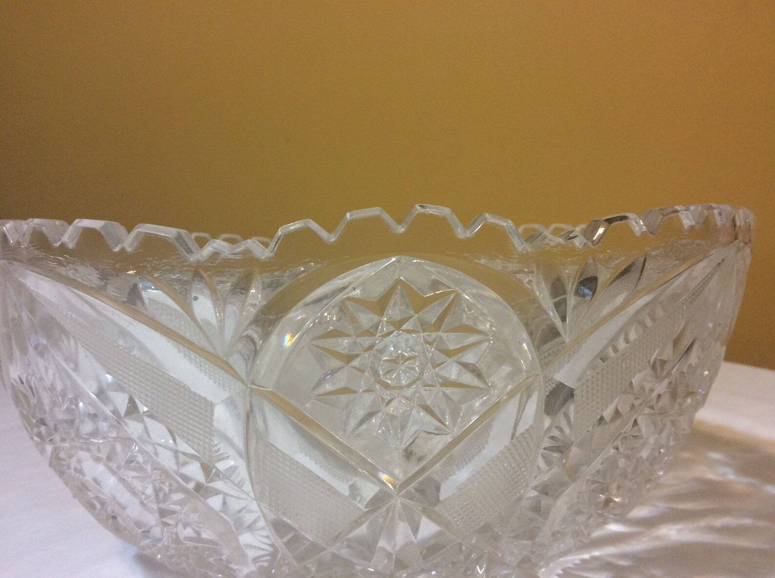 Italian Hand Cut Crystal Serving Bowl Made in Italy - Etsy