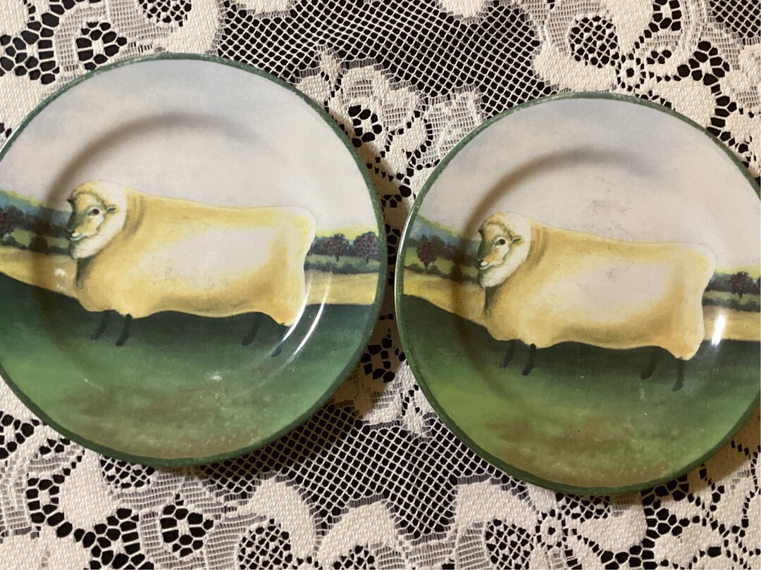 Rare Vintage Set of Block Country Farm by Gear Dessert Plates 8 1/2 - Etsy