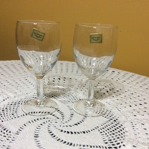 Vintage Luminarc Crystal Stem Wine Glasses Made in France Set of 2 - Etsy