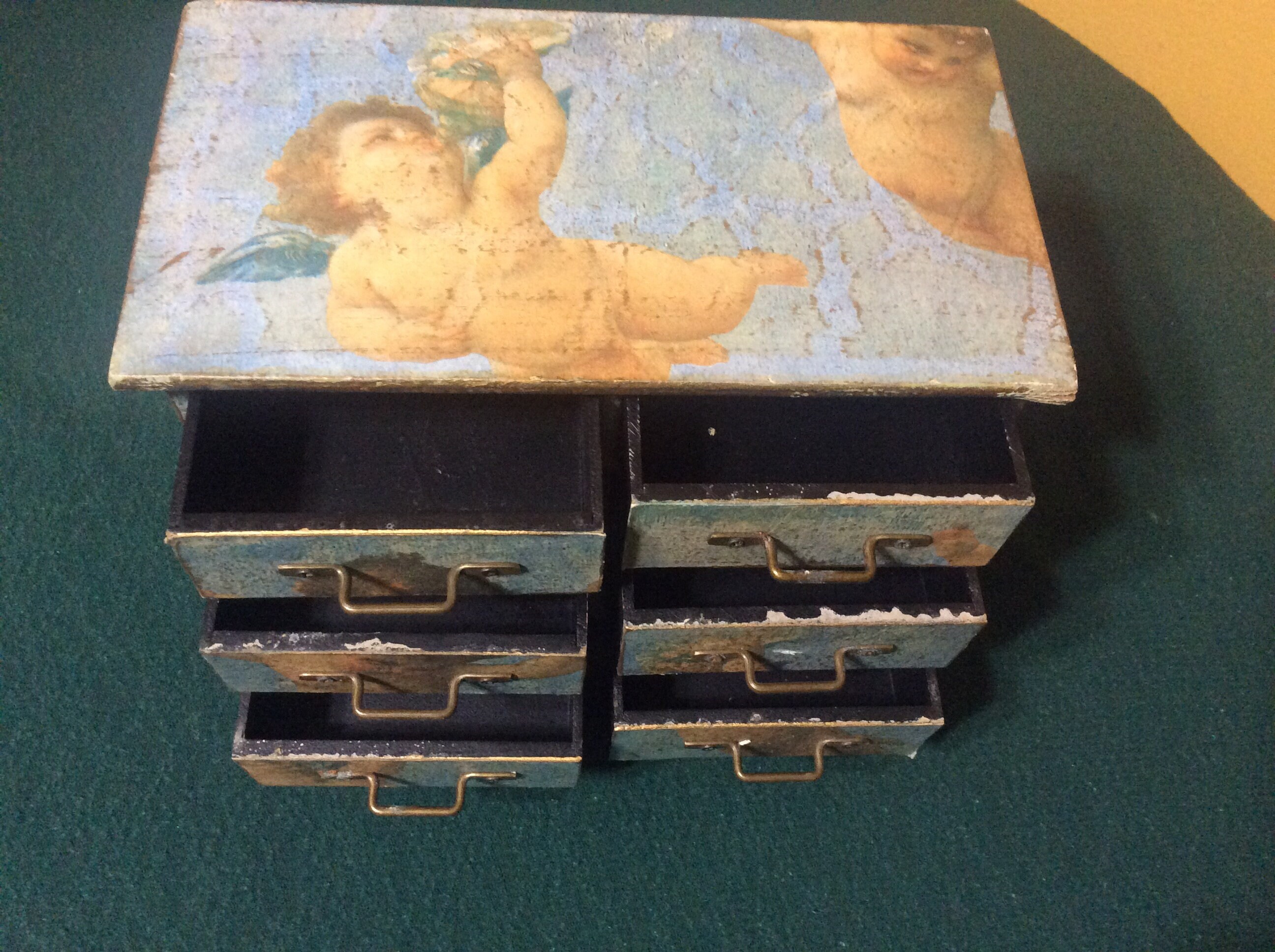 Victorian Cherub Angel Wooden Keepsake Box - Etsy