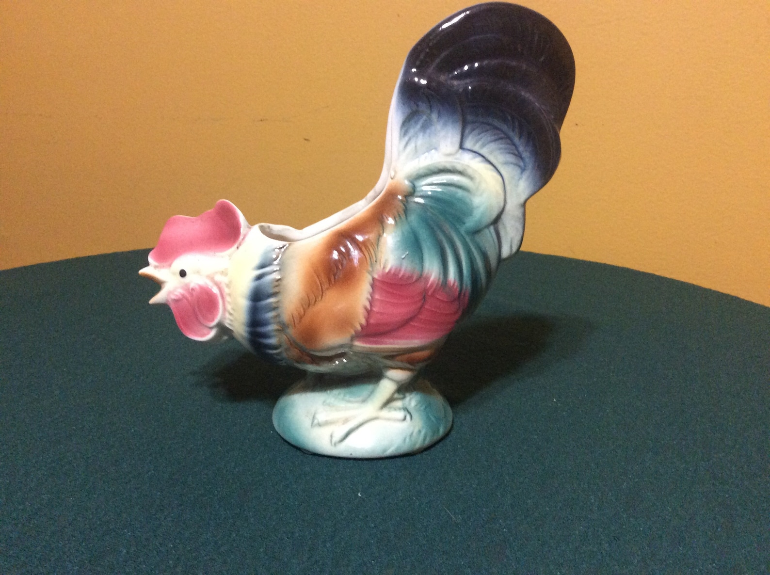 Vintage Hand Painted Ceramic Turkey Holiday Centerpiece - Etsy