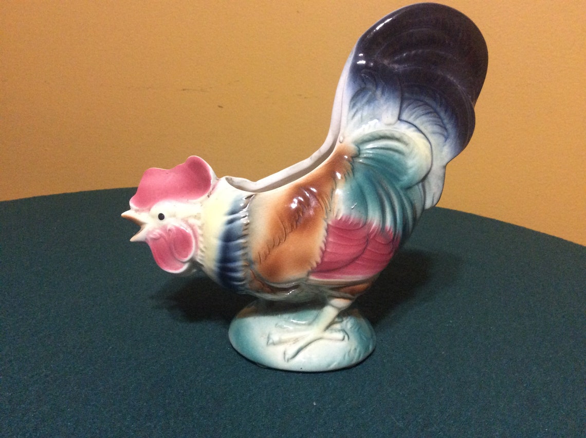 Vintage Hand Painted Ceramic Turkey Holiday Centerpiece - Etsy