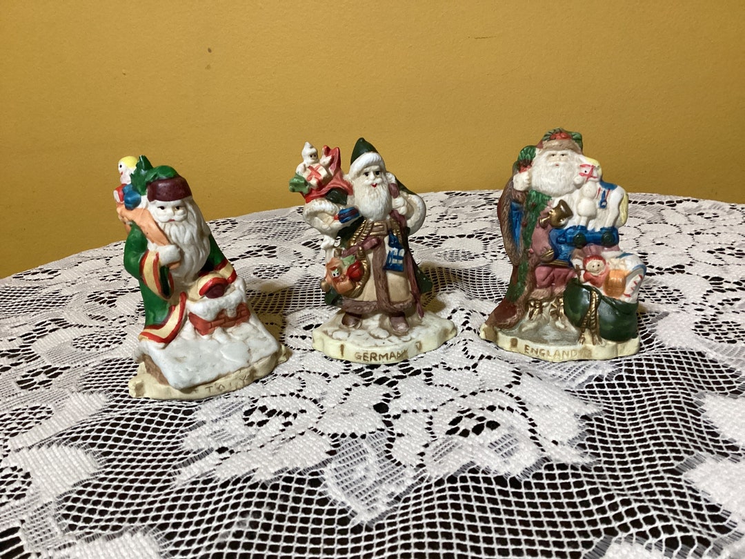 Vintage Old World St Nicholas Bisque Figurines 4” England, Italy and ...