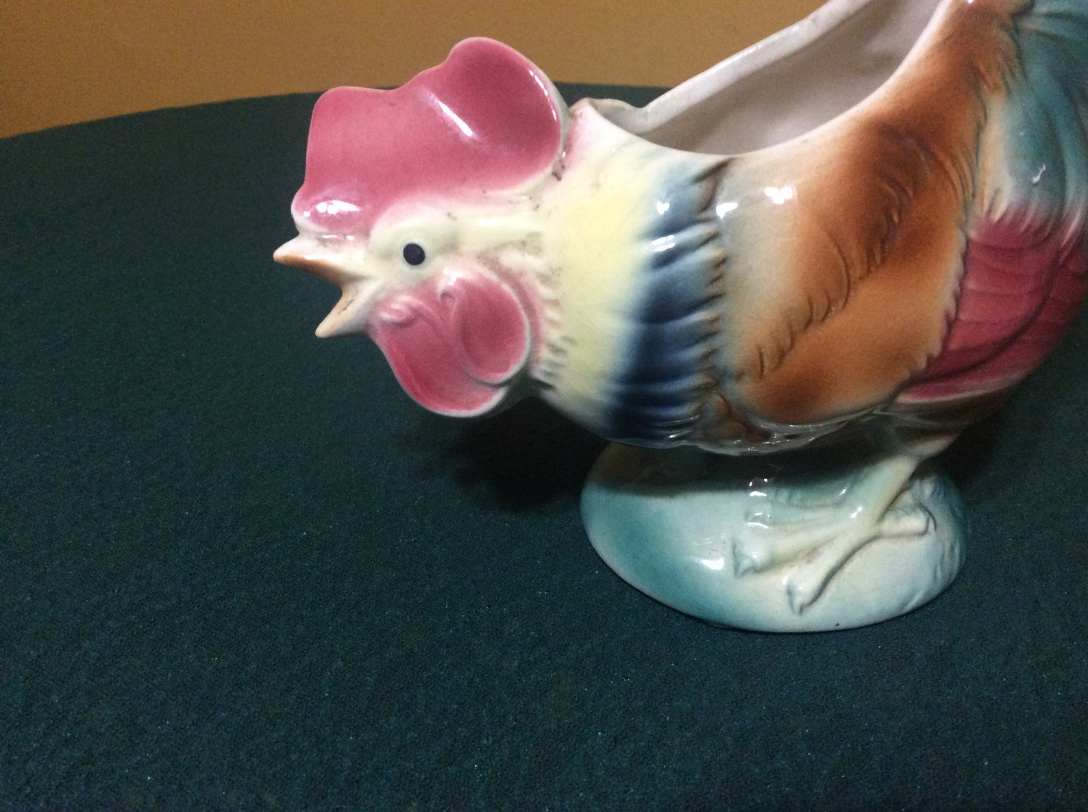 Vintage Hand Painted Ceramic Turkey Holiday Centerpiece - Etsy