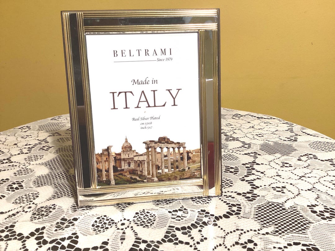 Beltrami Victorian Silver Plated Picture Frame 5”x7” Made in Italy - Etsy