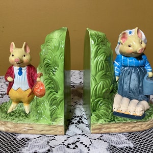 Rare Vintage Schmid Peter Rabbit Beatrix Potter Book Ends - Etsy
