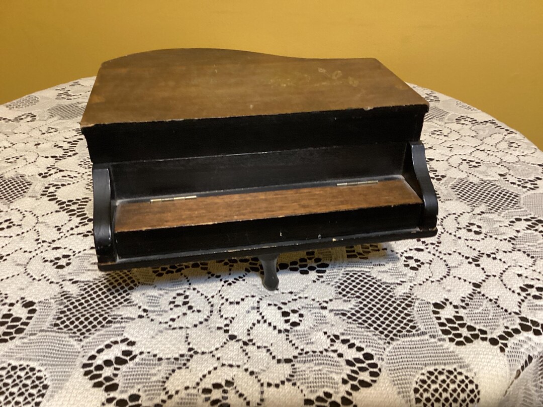Antique Musical Wooden Piano Shaped Jewelry Box - Etsy