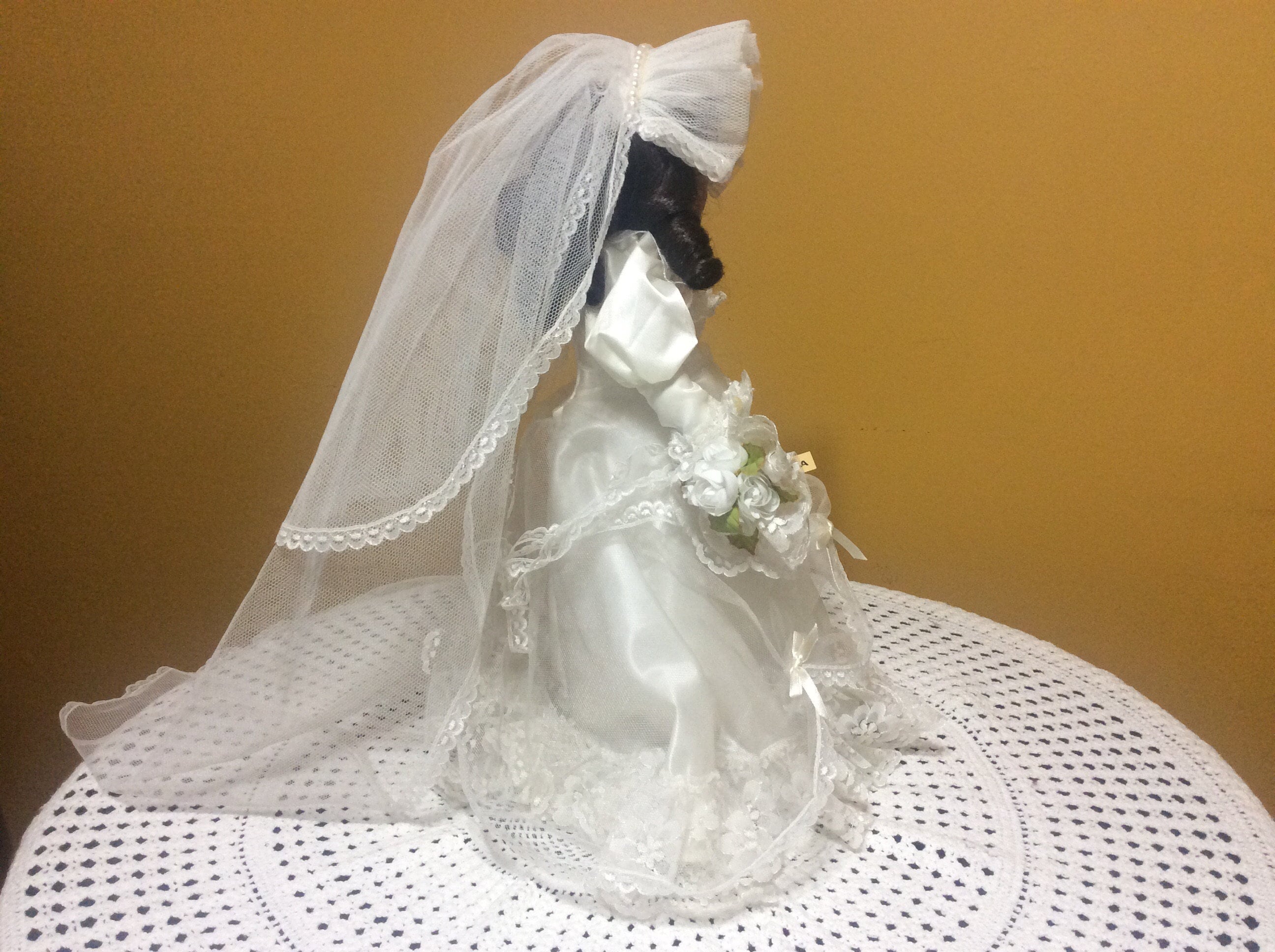 Vintage Porcelain African American Doll Bride 17 Number 363 - Etsy
