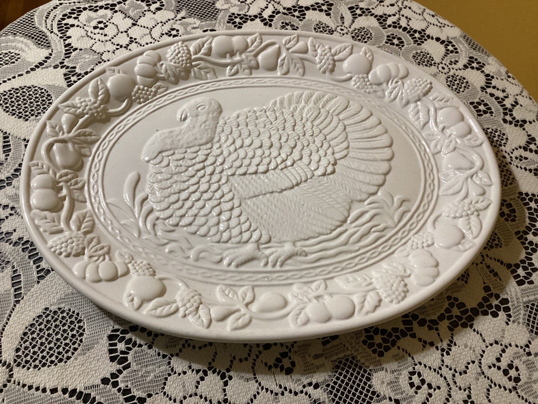 Thanksgiving Vintage Embossed Turkey Platter 18” X 14” - Etsy