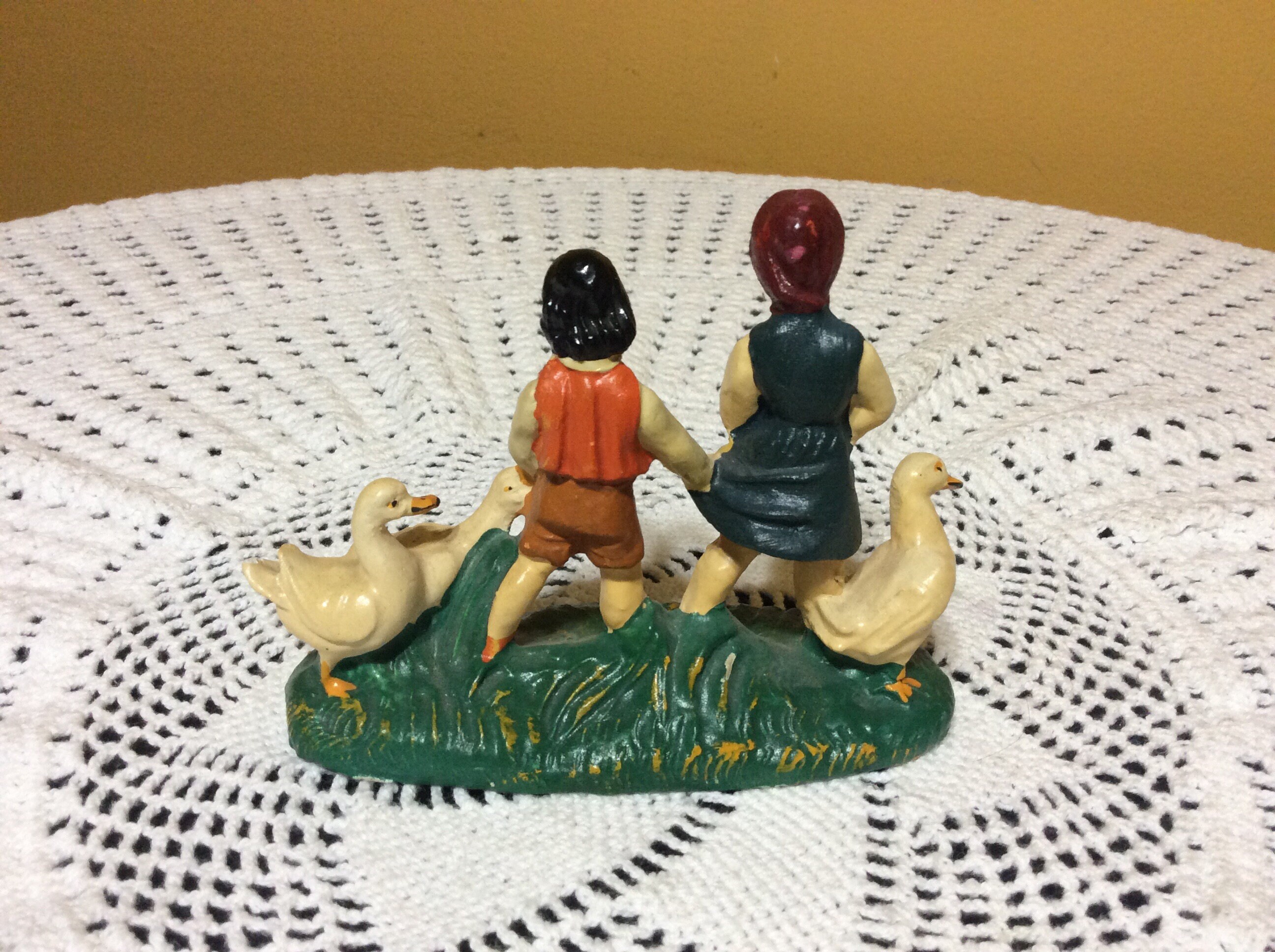 Vintage Italian Resin Country Boy and Girl Figurine Made In | Etsy