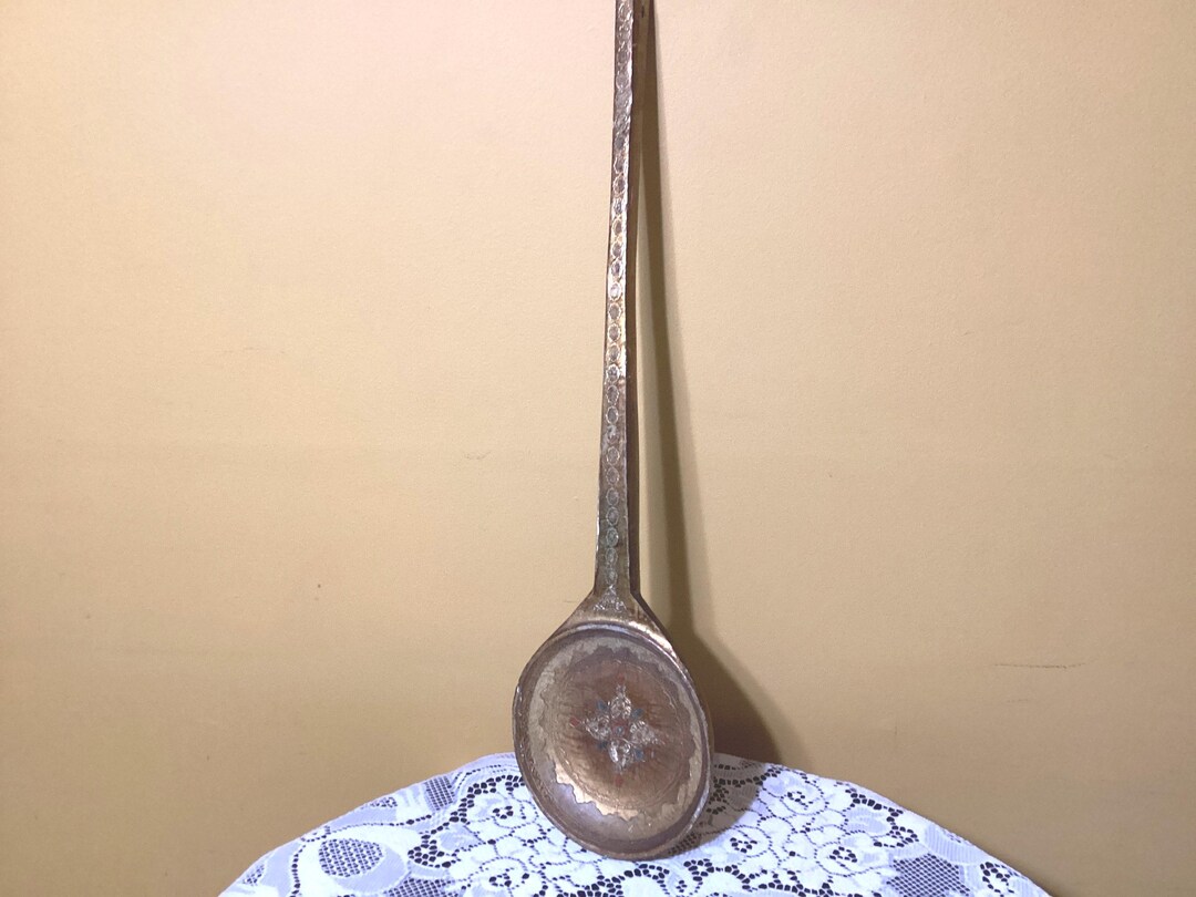 Vintage Italian Florentine Wooden Gold Gilt Painted Ladle Made in Italy ...
