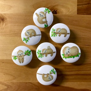 Sloths,sloth Cabinet Knobs,drawer Pulls,sloth Nursery Decor,gender ...