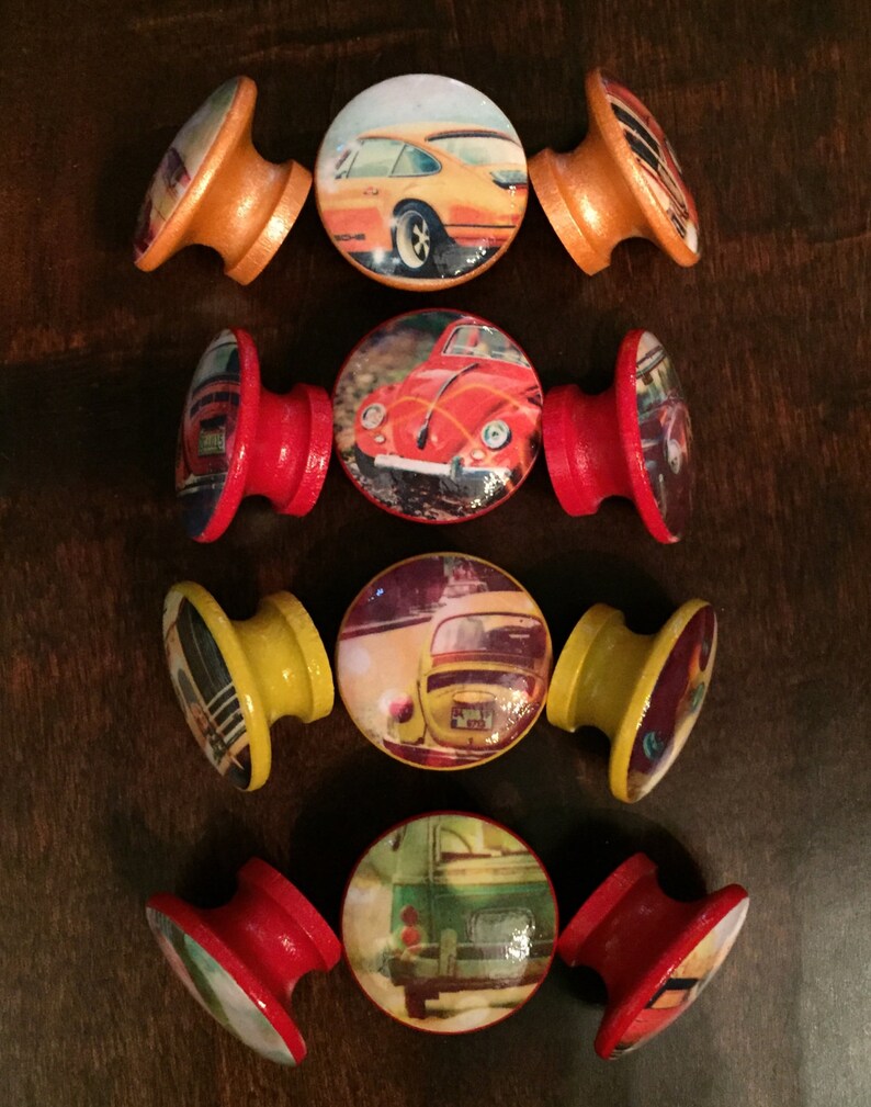SET OF SIX, 1.5 Inch,vintage,classic Cars,cabinet Knobs,drawer Pulls ...