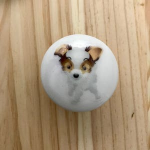 SET OF SIX, 1.5",dog Knobs,cabinet Knobs,drawer Pulls,rottweiler,yorkie ...
