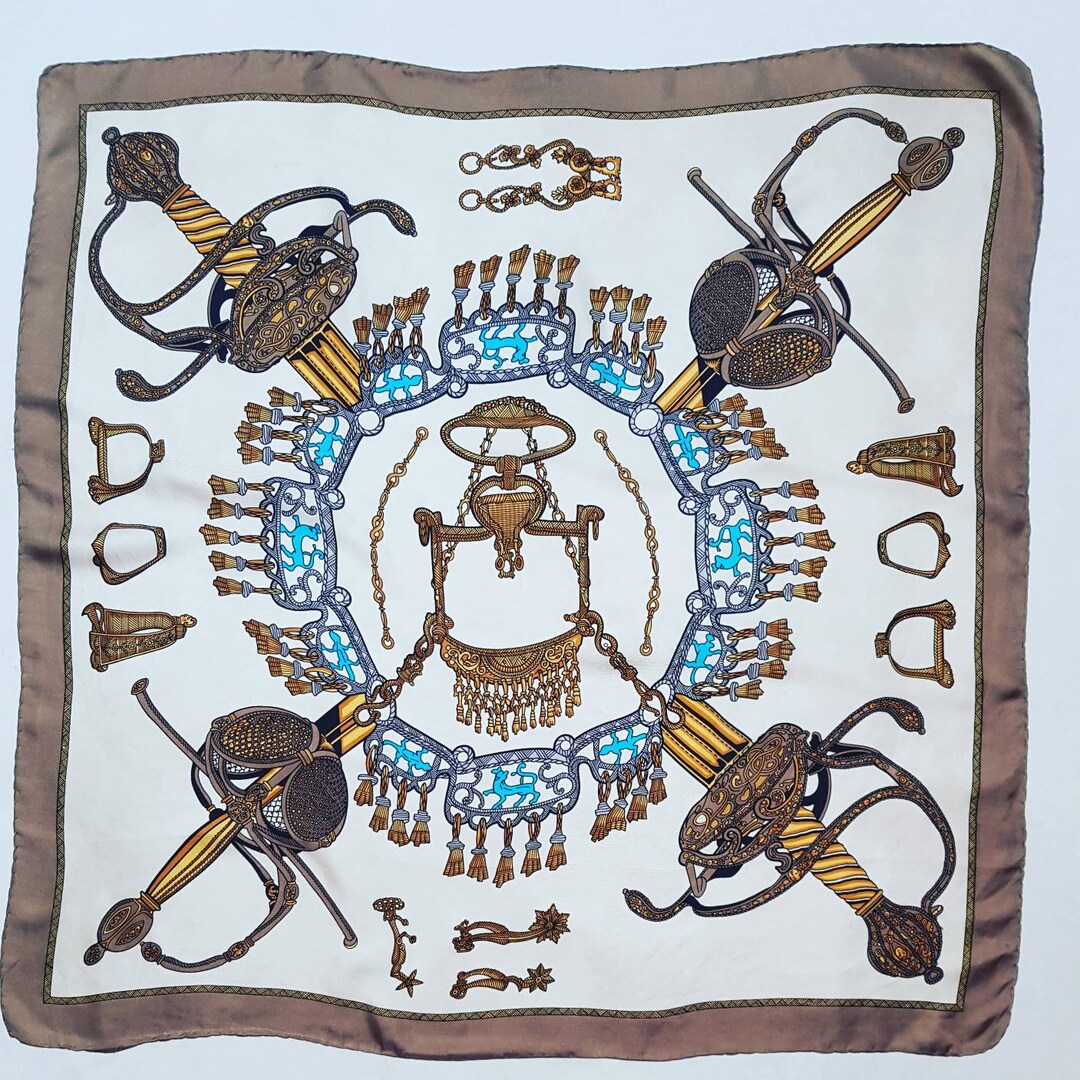 Heraldic Silk Scarf - Etsy