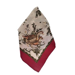 Vintage Silk Scarf ducks - Etsy