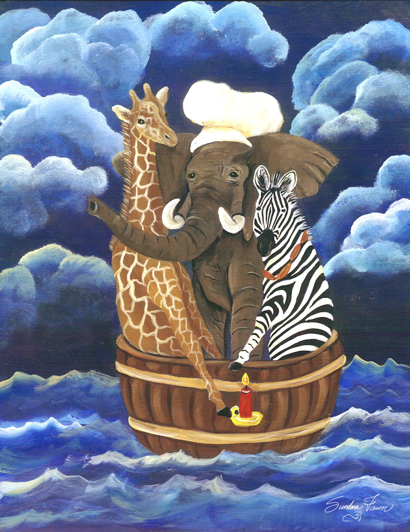 Rub a Dub Dub Exotic Animal Art Print Home Decor Wall Art - Etsy