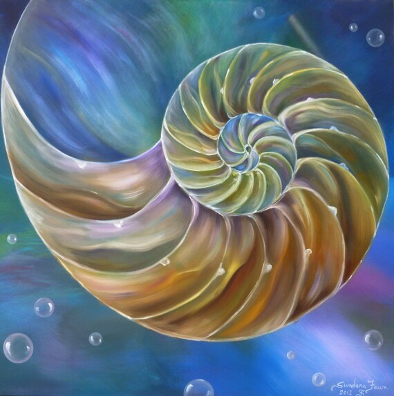 Nautilus Art Print Spiritual Wall Art Home Decor Growth | Etsy