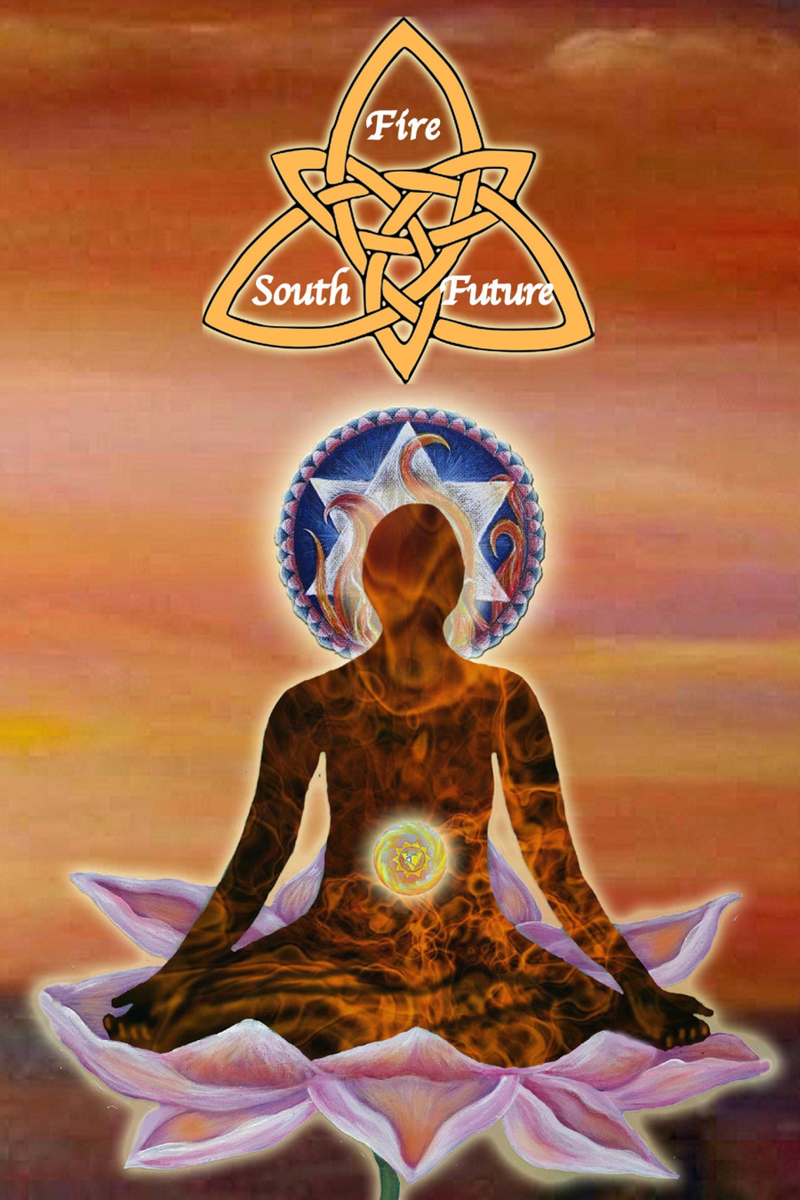 Fire Elemental Art Print, Wall Art, Home Decor, Spiritual Art, Yoga ...