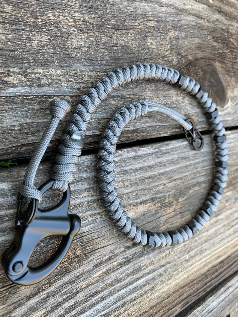 Charcoal EDC Wallet Chain - Etsy