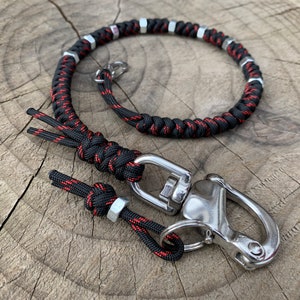 Thin Red Line Silver Hex Wallet Chain - Etsy