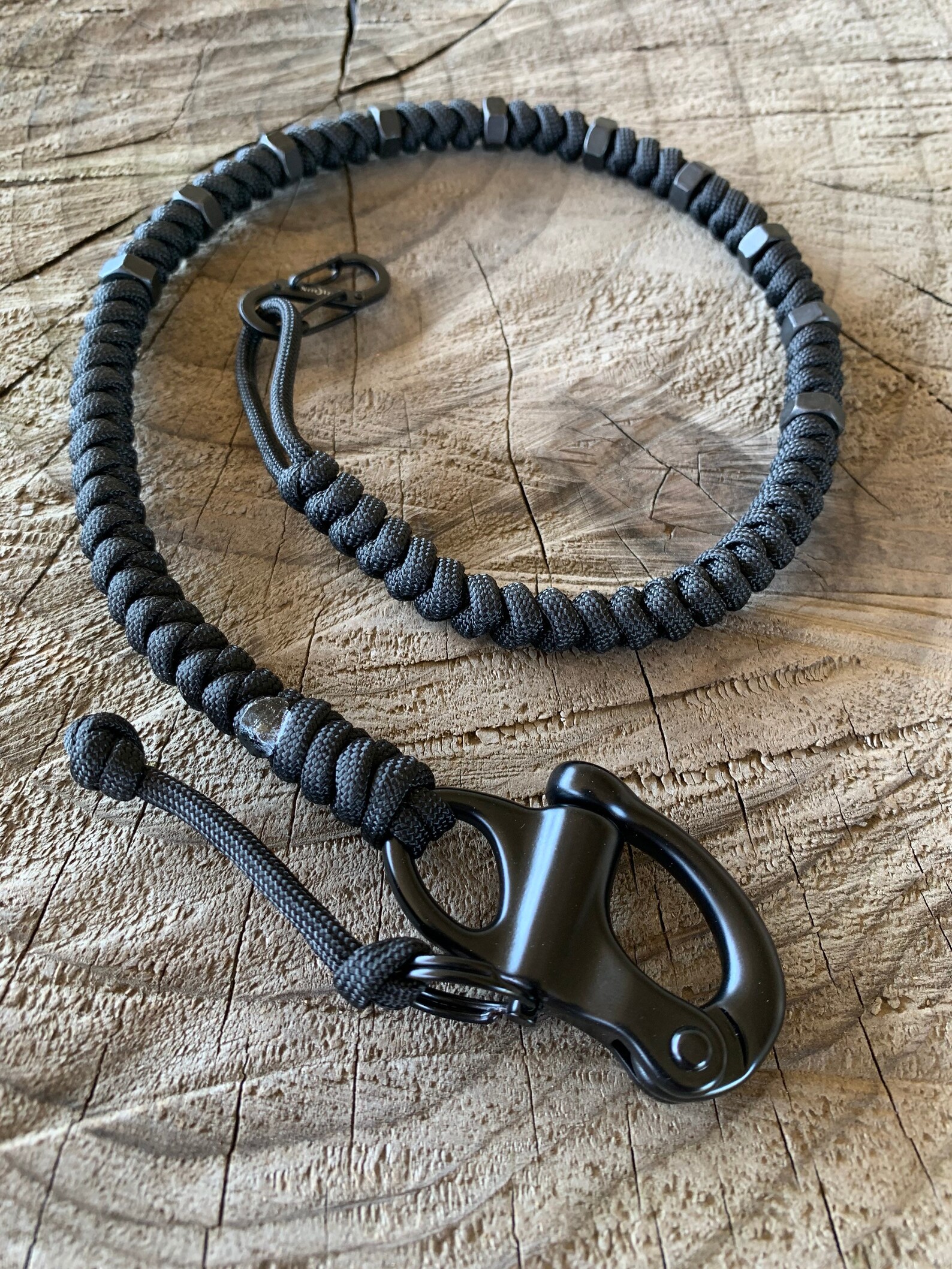 Black EDC Wallet Chain Style Lanyard - Etsy