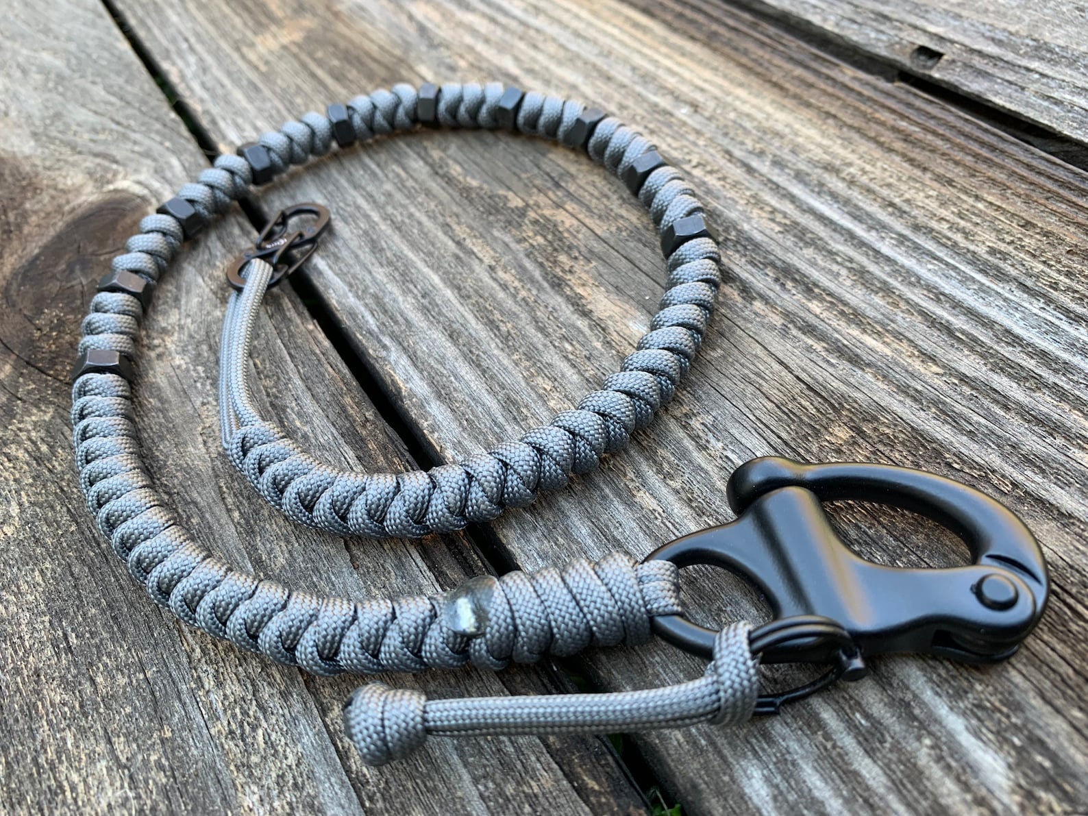 Charcoal EDC Wallet Chain - Etsy