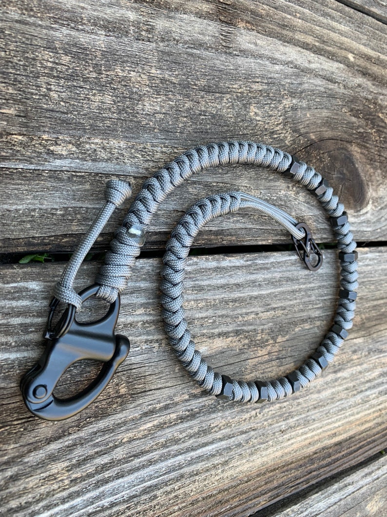 Charcoal EDC Wallet Chain - Etsy