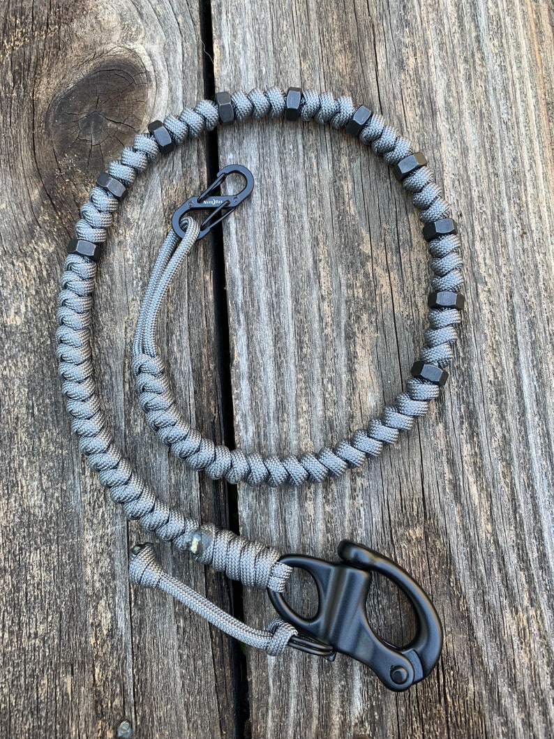 Charcoal EDC Wallet Chain - Etsy