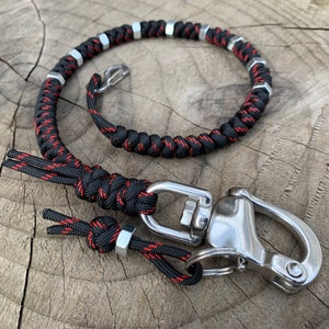 Thin Red Line Silver Hex Wallet Chain - Etsy