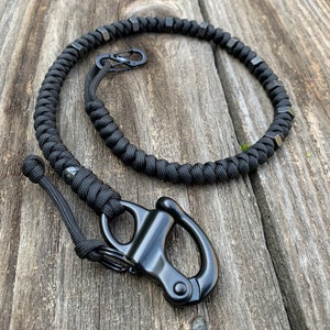Black EDC Wallet Chain Style Lanyard - Etsy