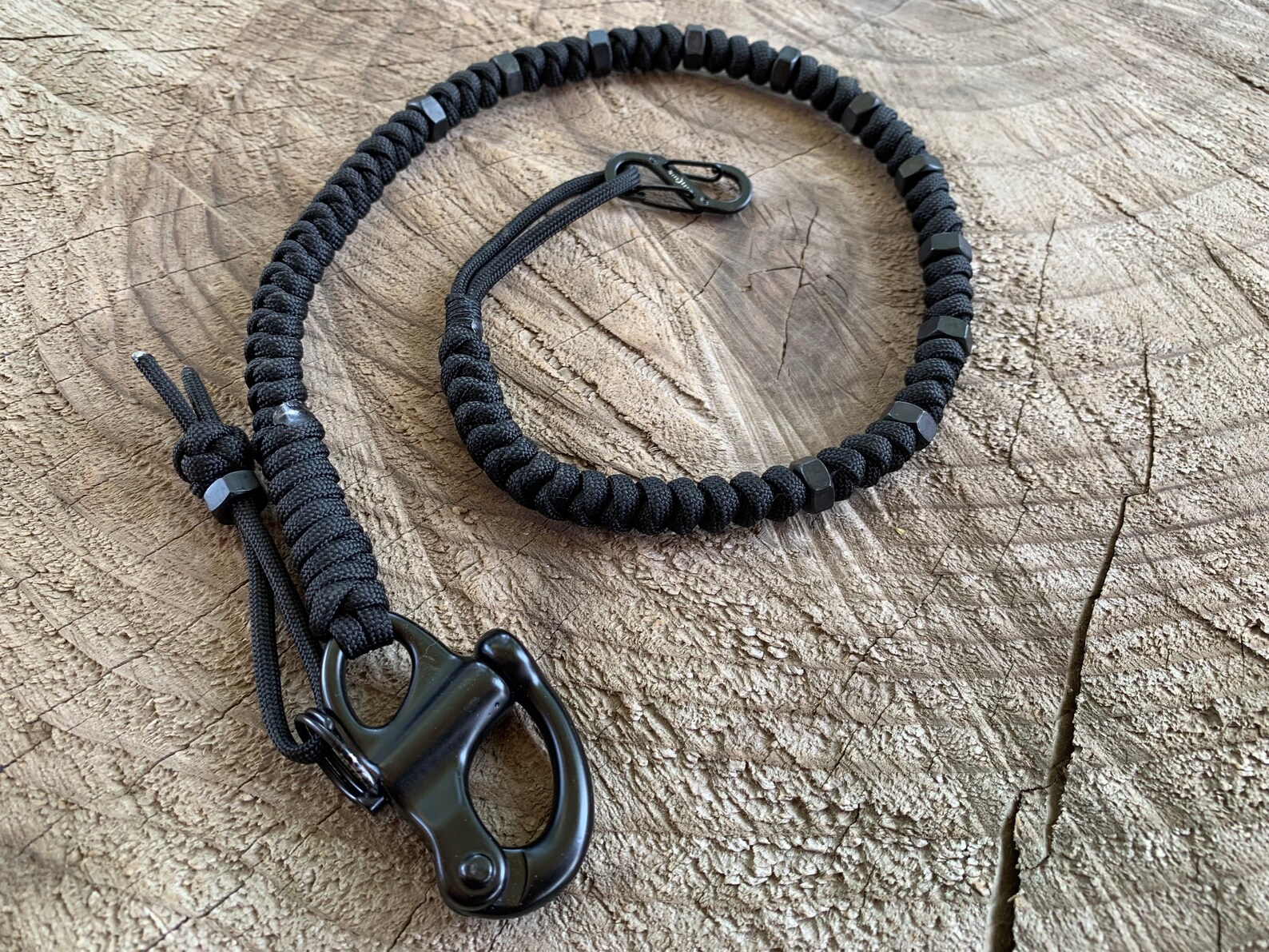 12 Hex Black EDC Wallet Cord - Etsy