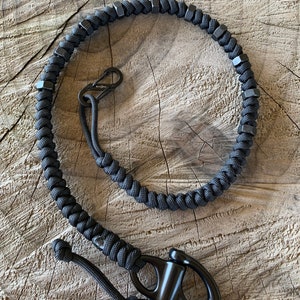 Black EDC Wallet Chain Style Lanyard - Etsy