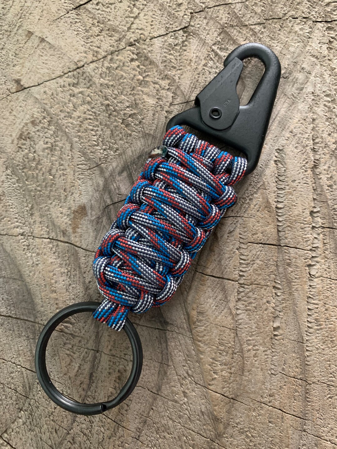 Red White & Blue Key Fob - Etsy