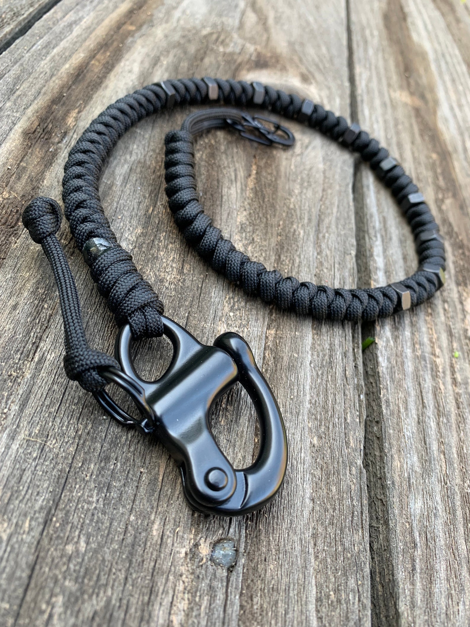 Black EDC Wallet Chain Style Lanyard - Etsy