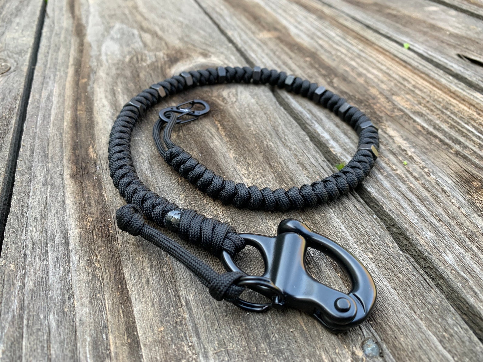 Black EDC Wallet Chain Style Lanyard - Etsy