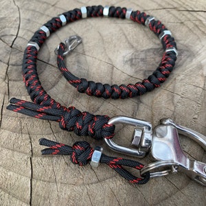 Thin Red Line Silver Hex Wallet Chain - Etsy