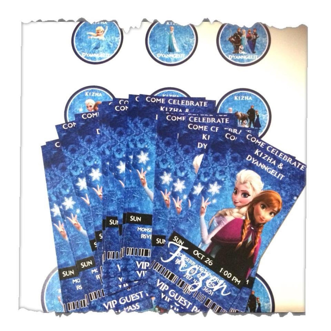 Frozen Ticket Invitation - Etsy