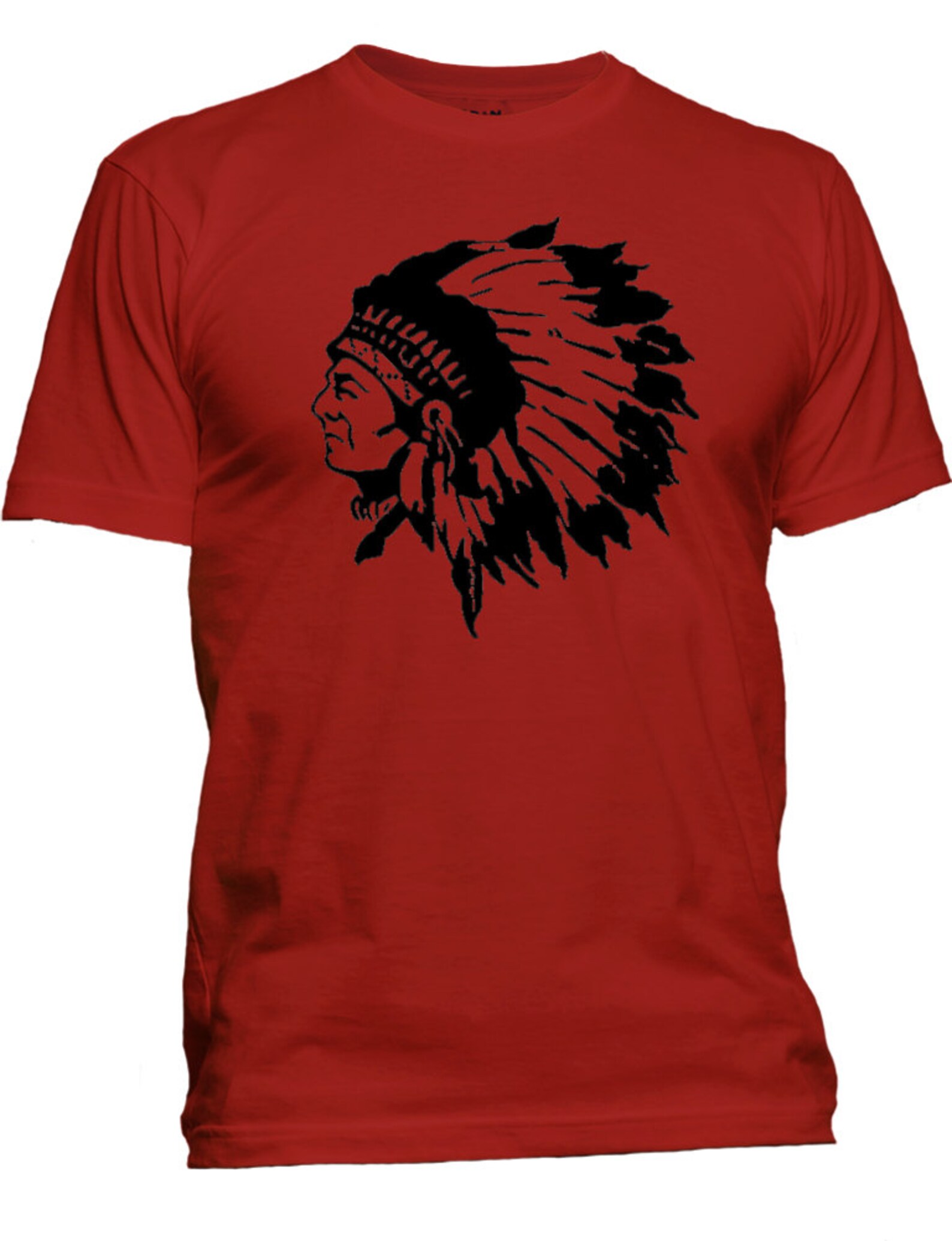 Men's Indian Chief T-shirt Native American Black Hawk Graphic Tee ...
