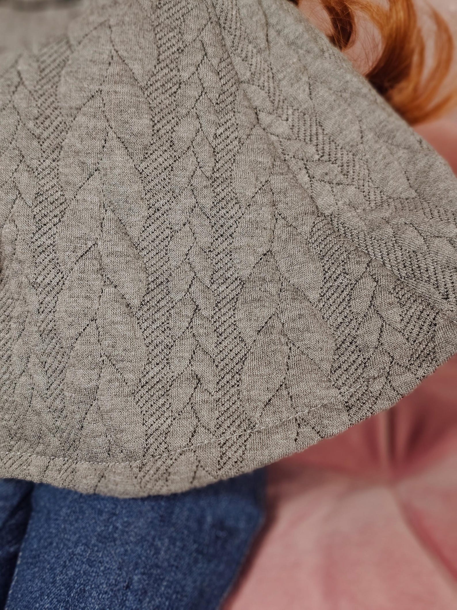 Grey Cable Knit Poncho for Smart Doll, Dollfie Dream and 1/3 Scale Bjds ...