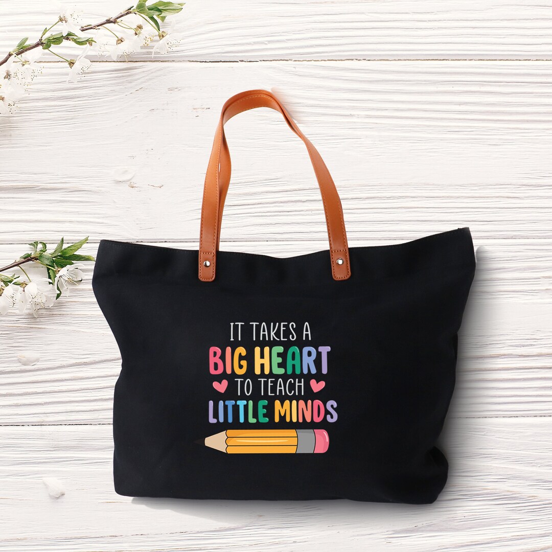 It Takes A Big Heart to Teach Little Mind, Teacher Gift Bag, Love Teach ...