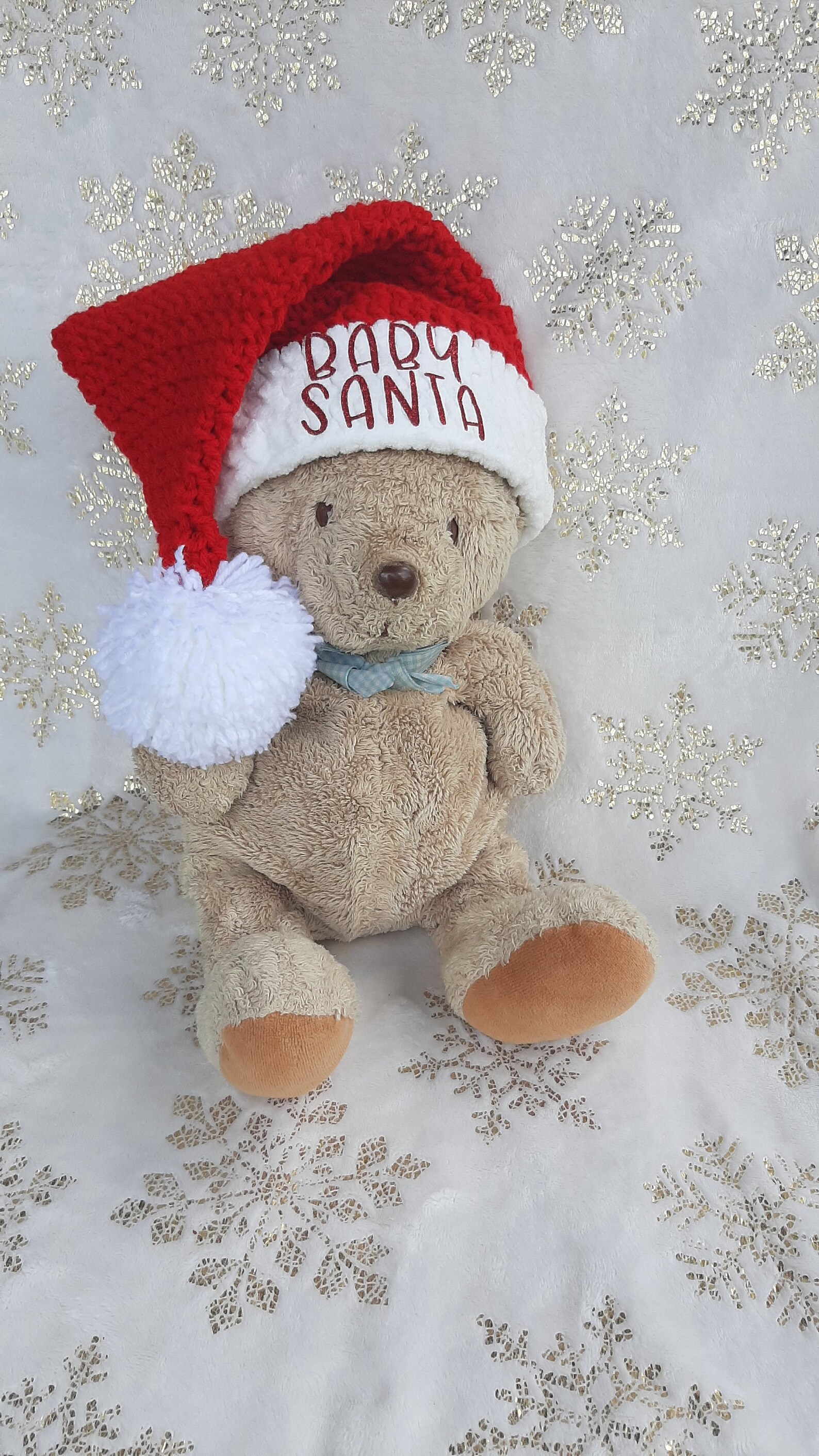 Baby Christmas Personalized Crochet Hat, Customized Santa Baby Hat, New ...