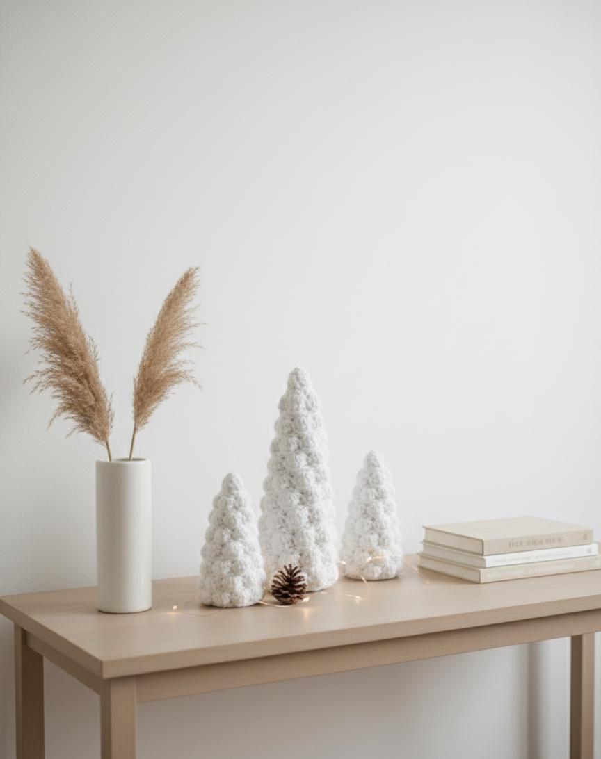 Knit Tree Winter Rustic Holiday Mantel Decor, Holiday Entryway Home ...