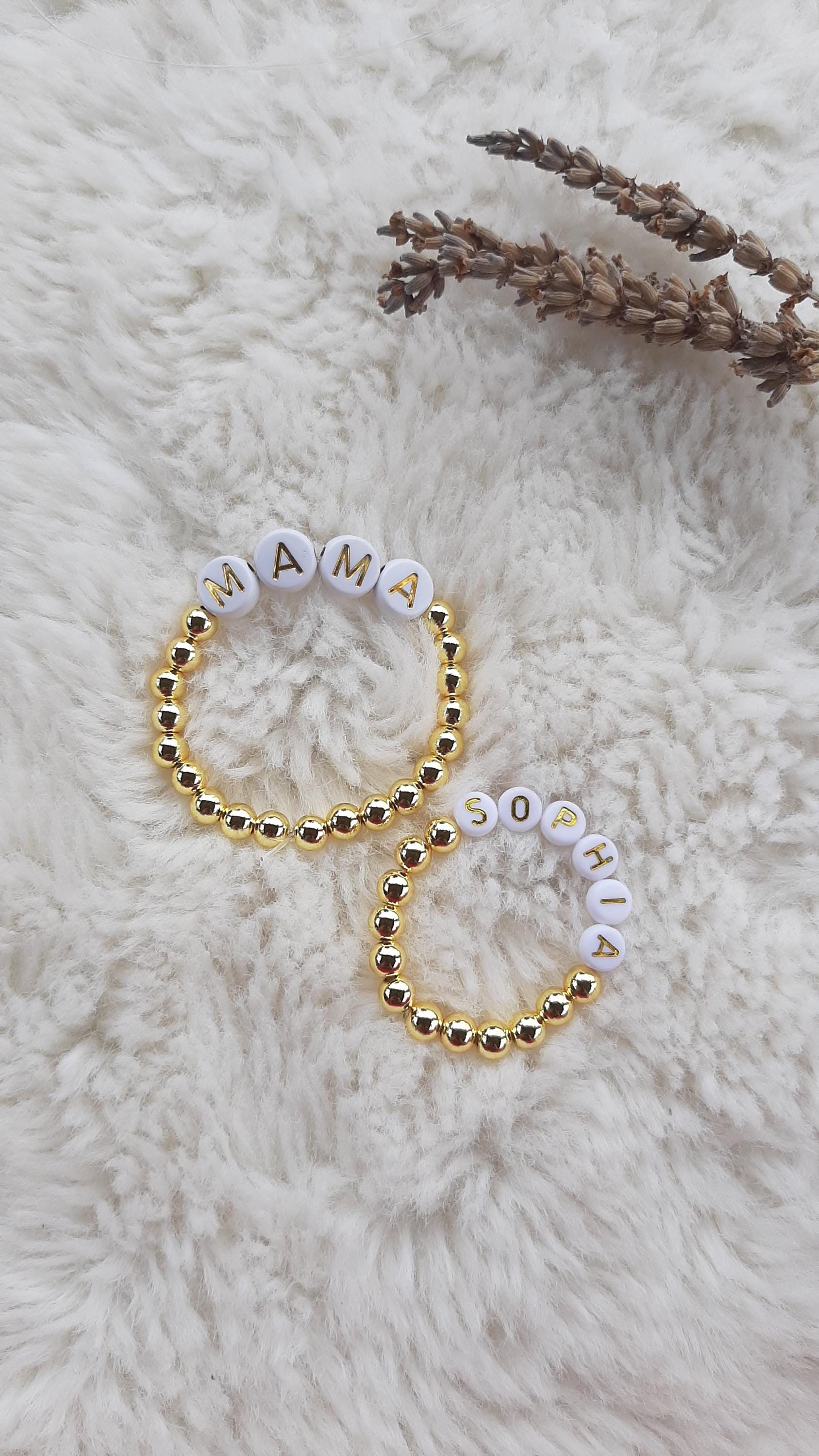 18k Gold Baby Bracelets ,personalized Baby Name Bracelets, Infant Gold ...